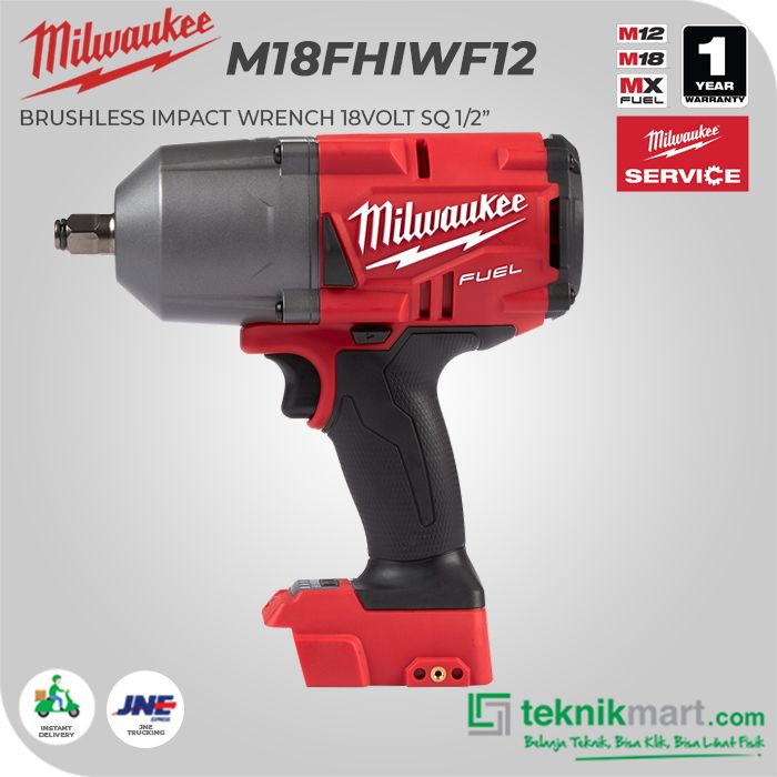 Belanja Teknik Bisa Klik Bisa Liat Fisik Milwaukee M18FHIWF12 0X 18 Volt Brushless Impact Wrench 1 2 SQ M33